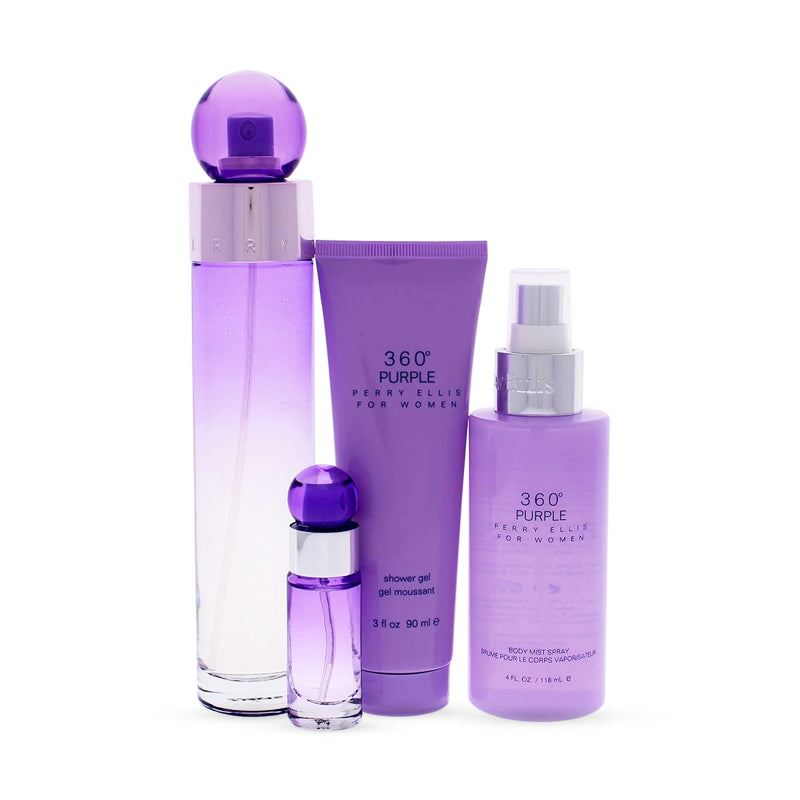 Perry Ellis 360 Purple 4 Piece Gift Set - Sensa Beauty